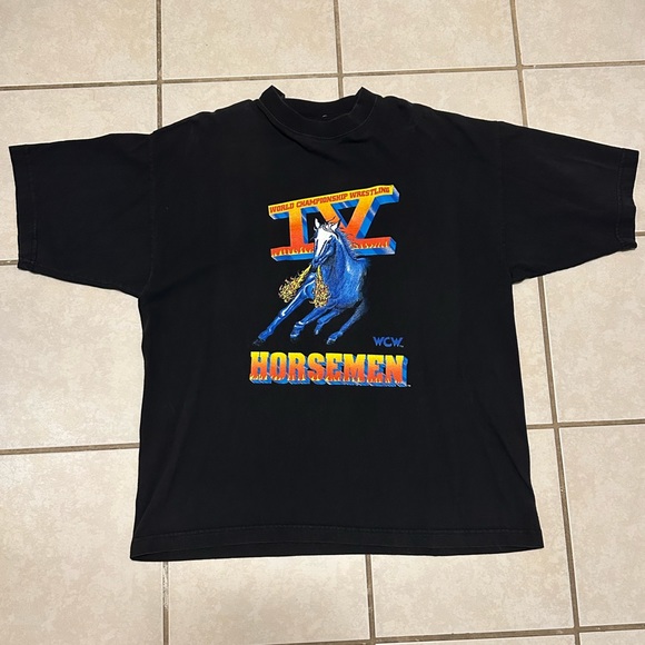 Vintage | Shirts | Vintage 9s Wcw Four Horsemen Wrestling Shirt | Poshmark